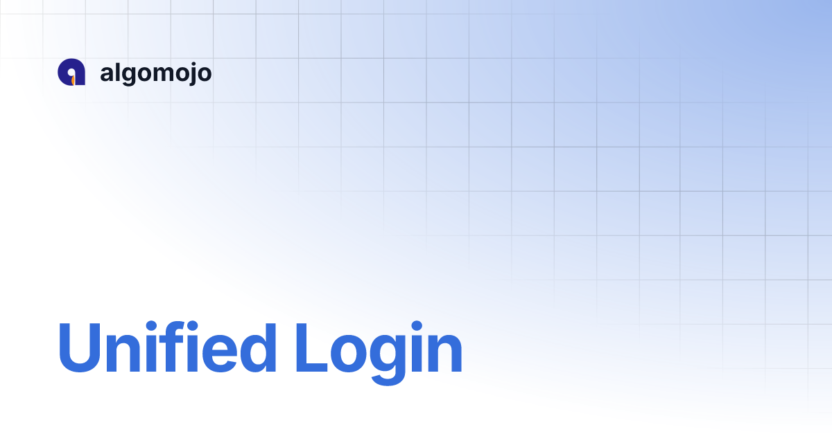 Unified Login | algomojo